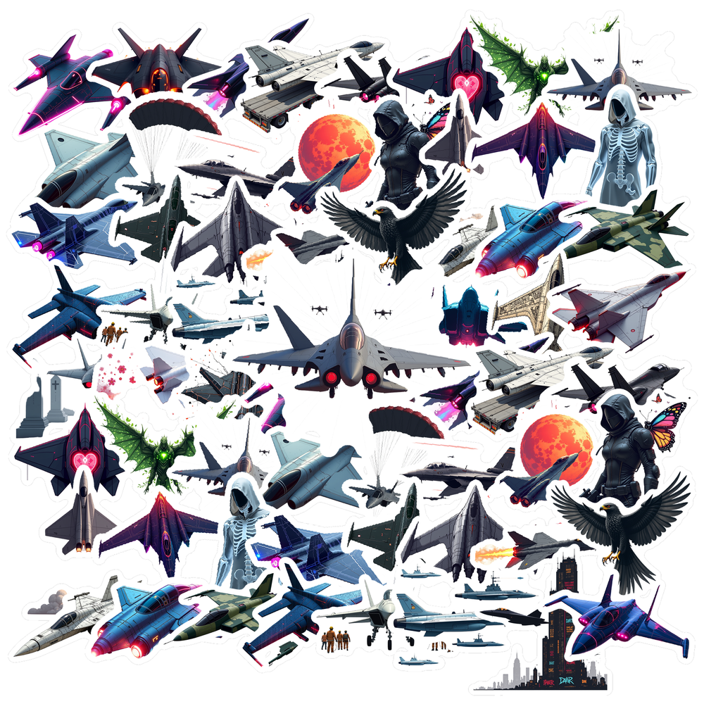 Cool Military Aircraft Stickers, Waterproof Military Aircraft Sticker ...