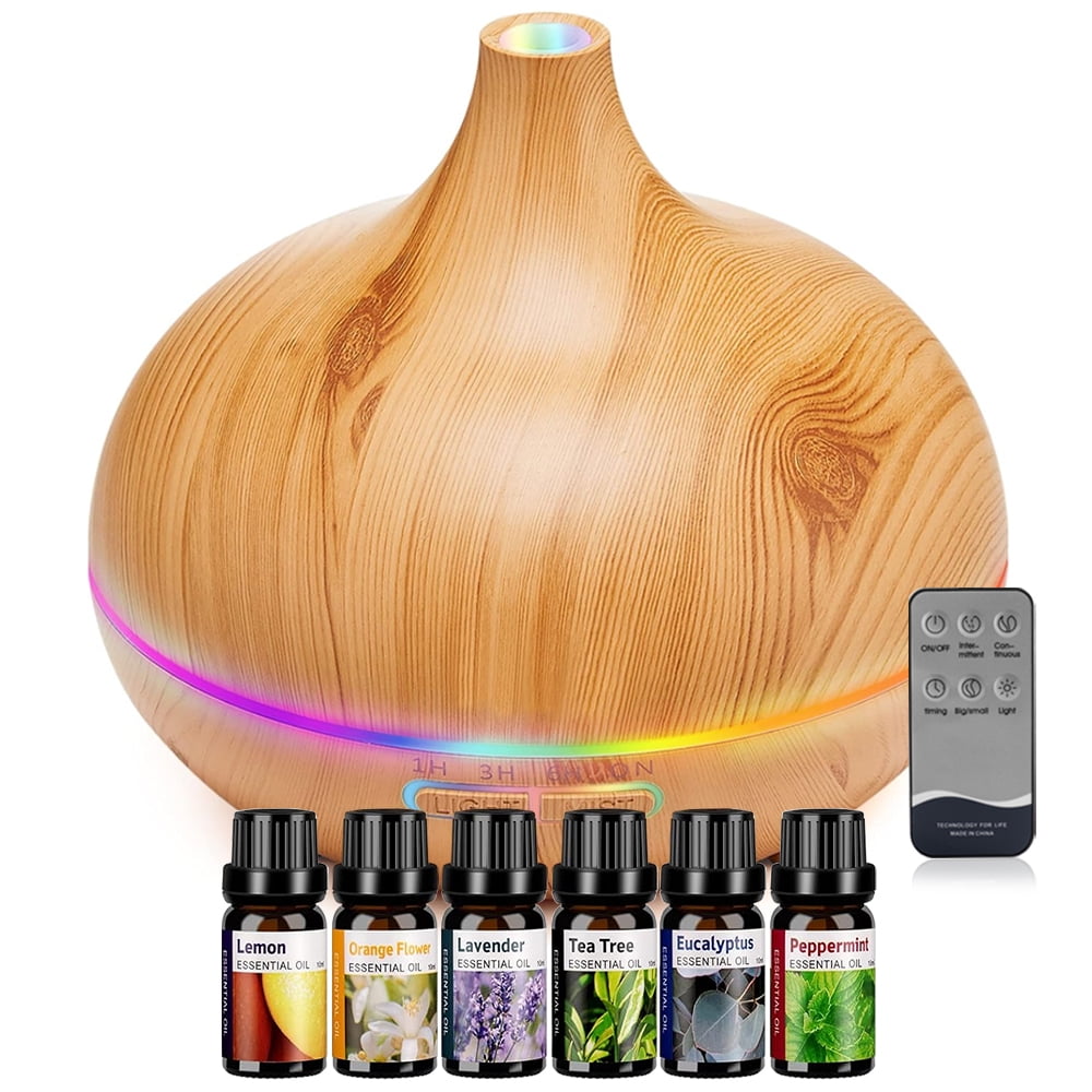 Cool Mist Aroma Diffuser for Large Rooms with Ambient Light & Auto Off ...