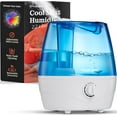 Cool Mist Humidifiers for Bedroom - 2.2L Water Tank, Baby, Office ...