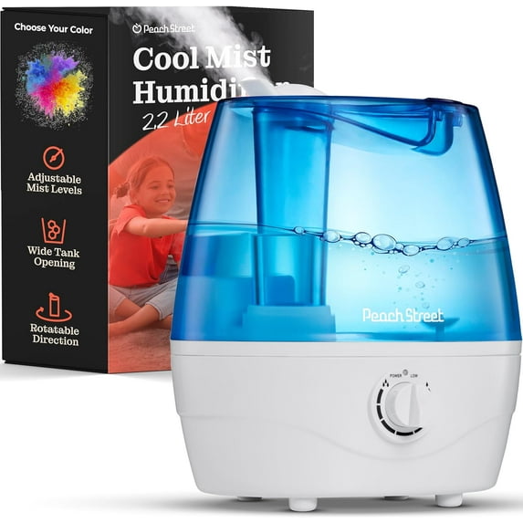 Cool Mist Humidifiers for Bedroom - 2.2L Water Tank, Baby, Office ...