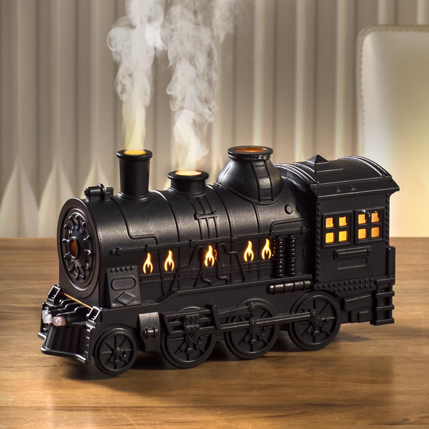 Cool Mist Train Humidifier, Portable Mini Train Essential Oil Diffuser ...