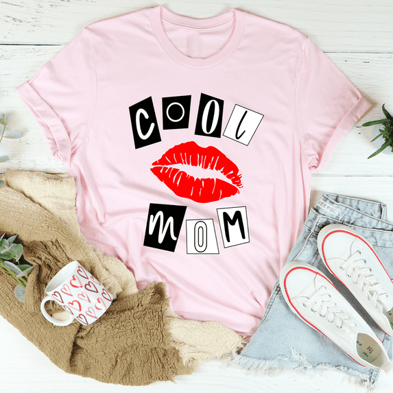 Cool Mom Lips Tee Heather Prism Peach S Peachy Sunday T-Shirt - Walmart.com