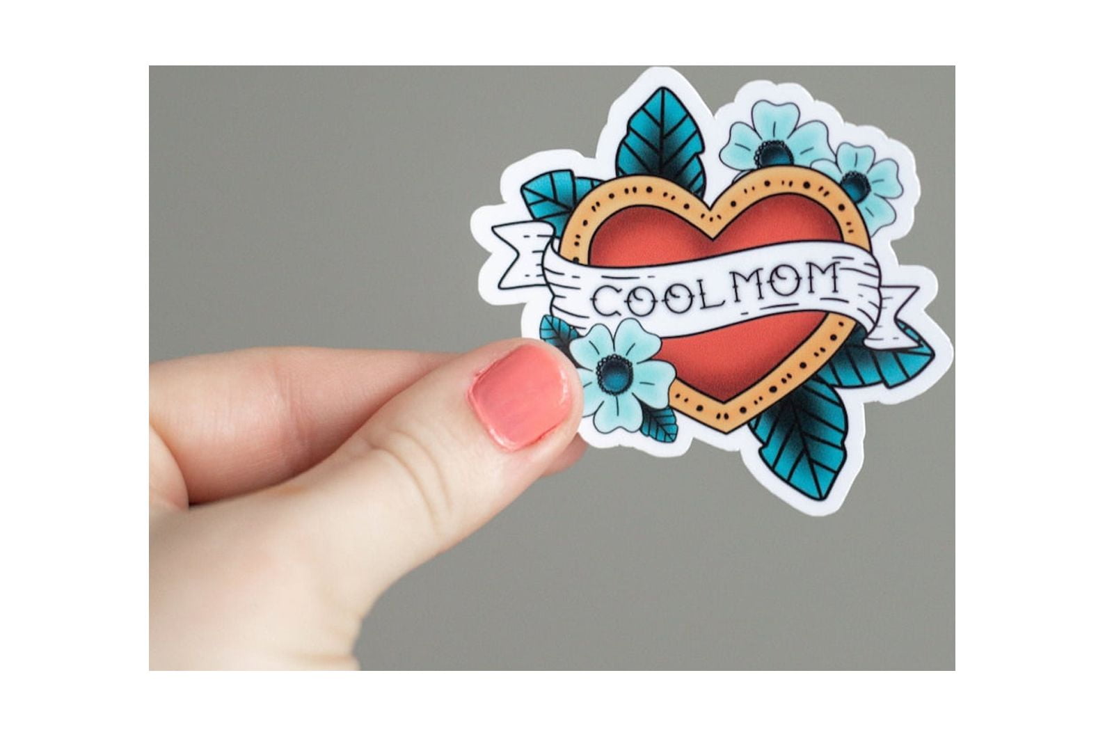 Cool Mom Sailor Tattoo Style Waterproof Sticker, Sticker for Mom ...