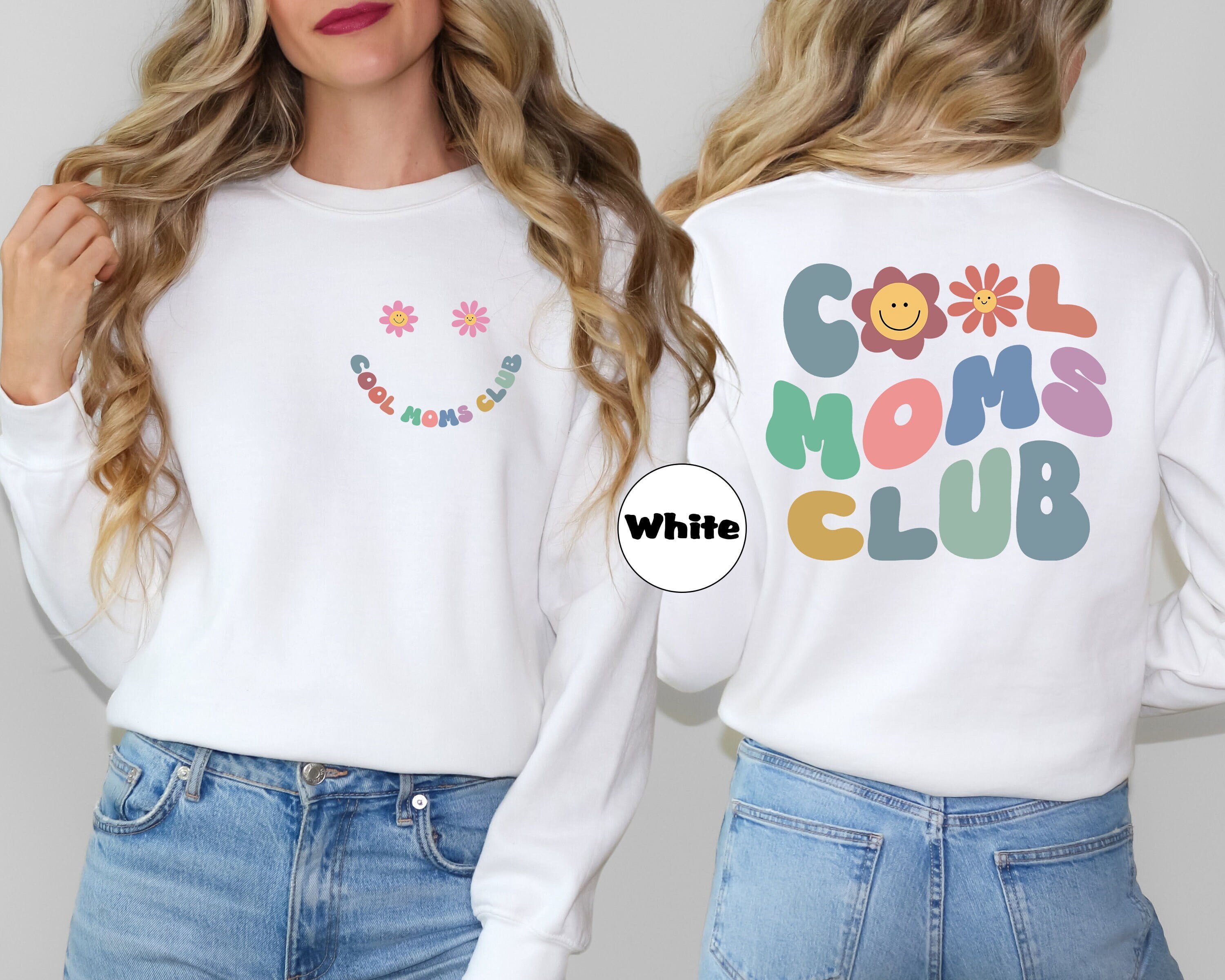 Cool Moms Club Sweatshirt, Cool Mom Hoodie, Funny Mom Outfit, Best ...