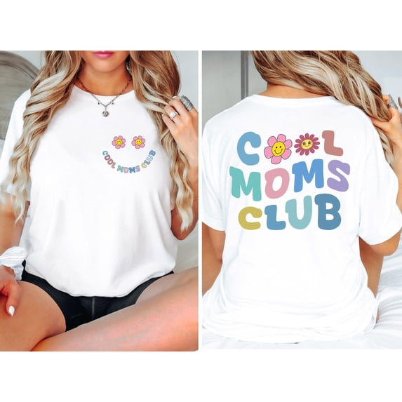 Cool Moms Club Tshirt Best Mom Ever Outfit Pregnancy Announcement Shirt ...