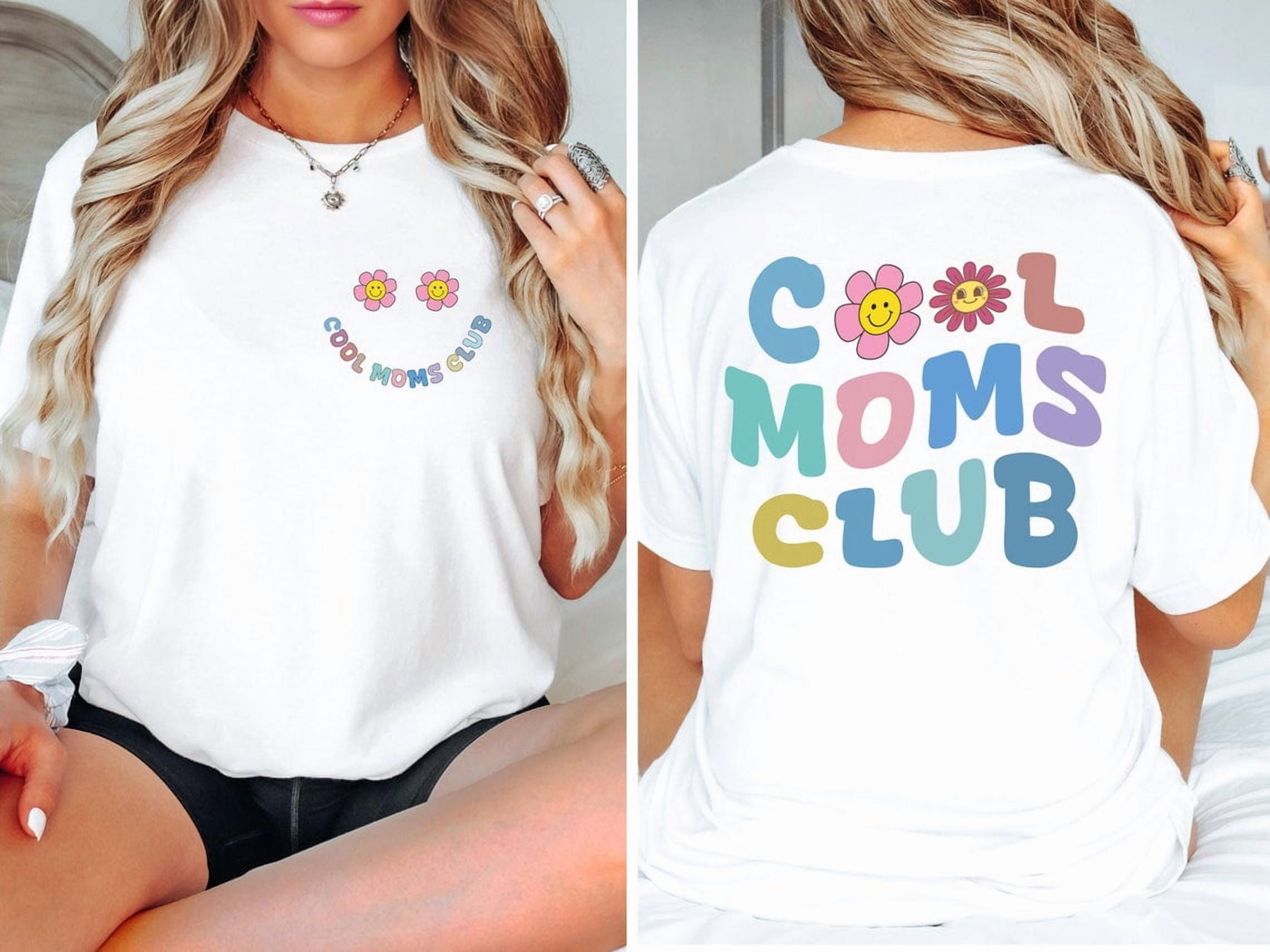 Cool Moms Club Tshirt, Best Mom Ever Outfit, Pregnancy Announcement ...