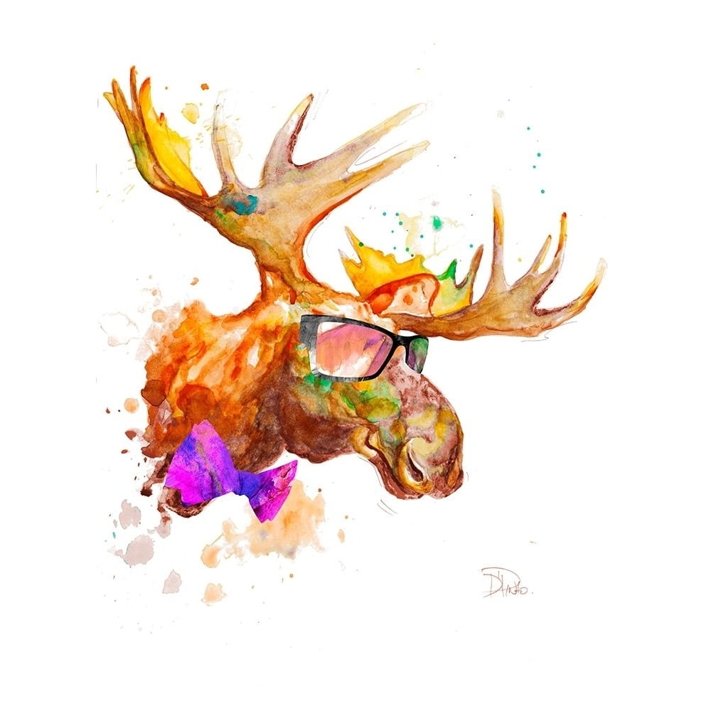 Cool Moose Poster Print by Patricia Pinto - Walmart.com