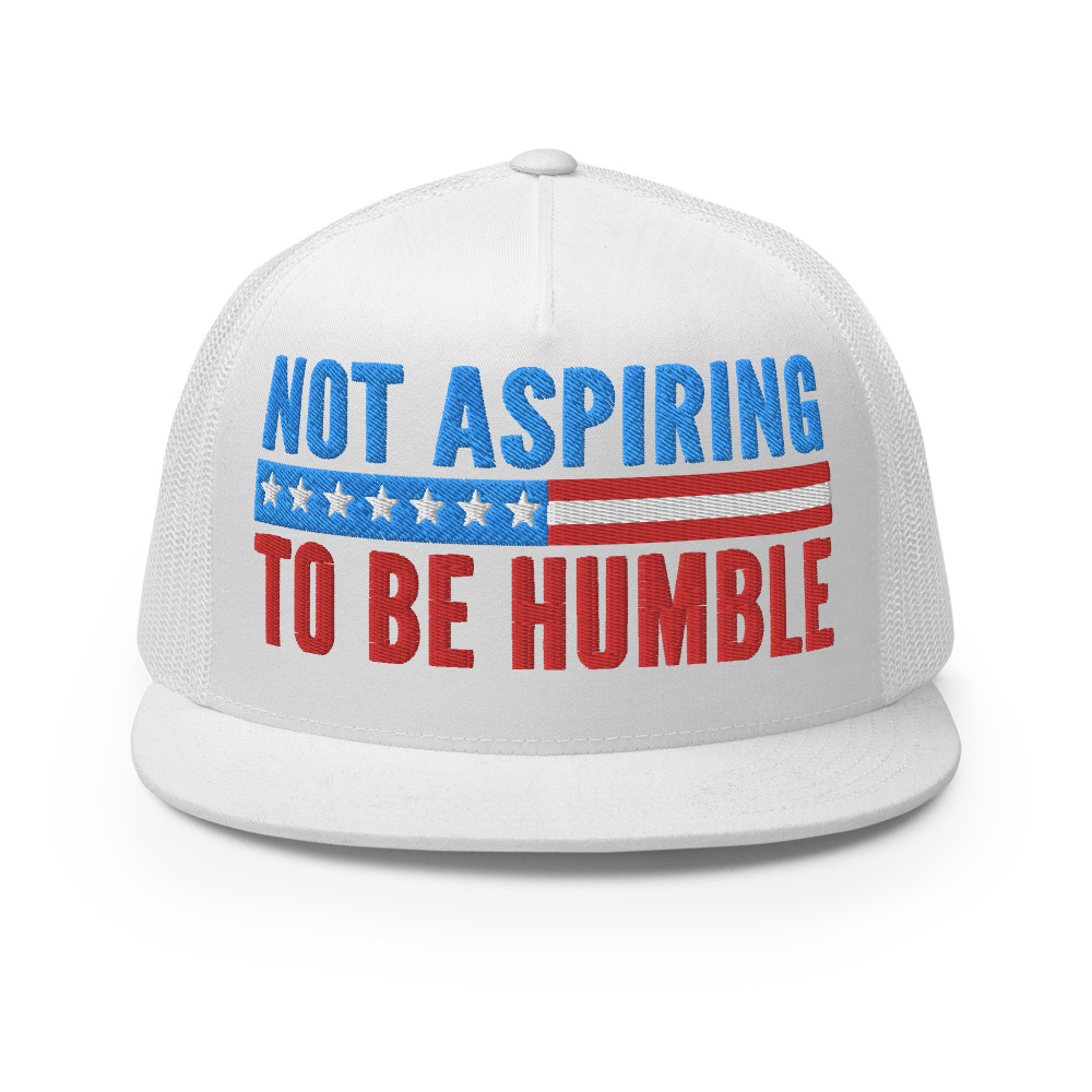 Cool Motivational Quote Embroidered Trucker Cap, Not Aspiring To Be ...