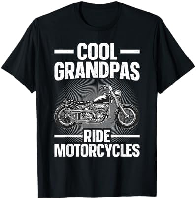 Cool Motorcycle Grandpa Graphic T-Shirt for Men - Perfect Gift for Dad ...