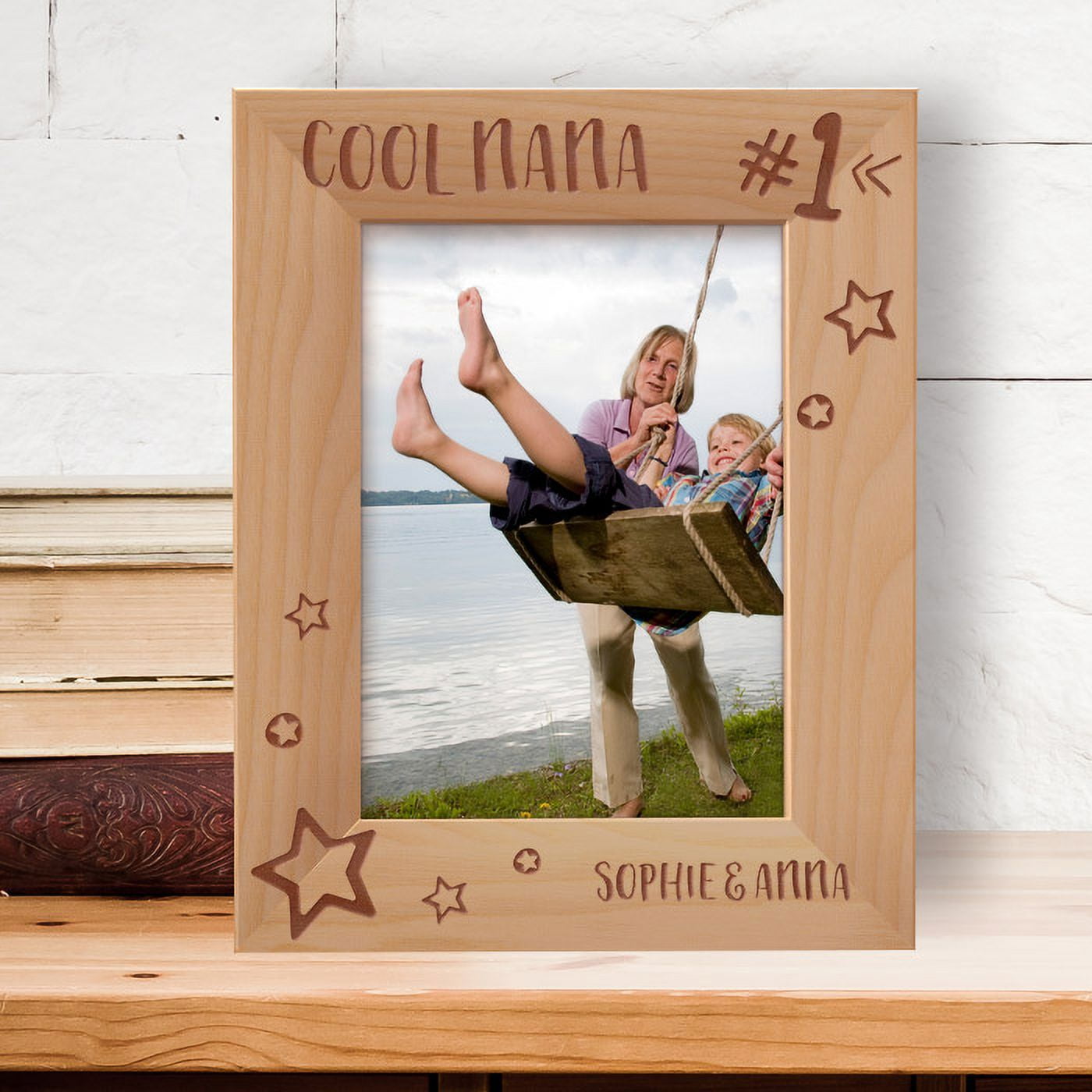 Cool Nana Personalized Wooden Frame 5" x 7" Brown (Vertical) - Walmart.com
