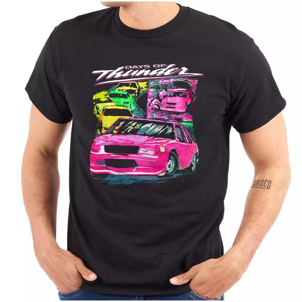 Cool Nineties Retro Days of Thunder Racecars Mens Casual Crewneck T ...