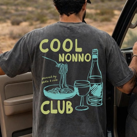 Cool Nonno Club Nonnie Shirt Italian Grandpa Gift from Grandkids ...