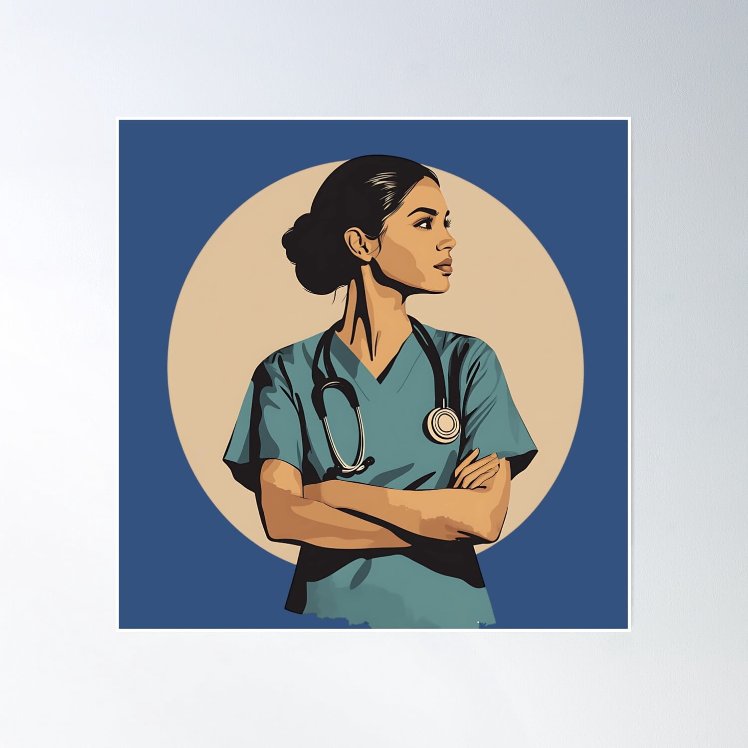 Cool Nurse 01 Ver.2 Poster Wall Art, Modern Wall Decor, 24x24 UNFRAMED ...