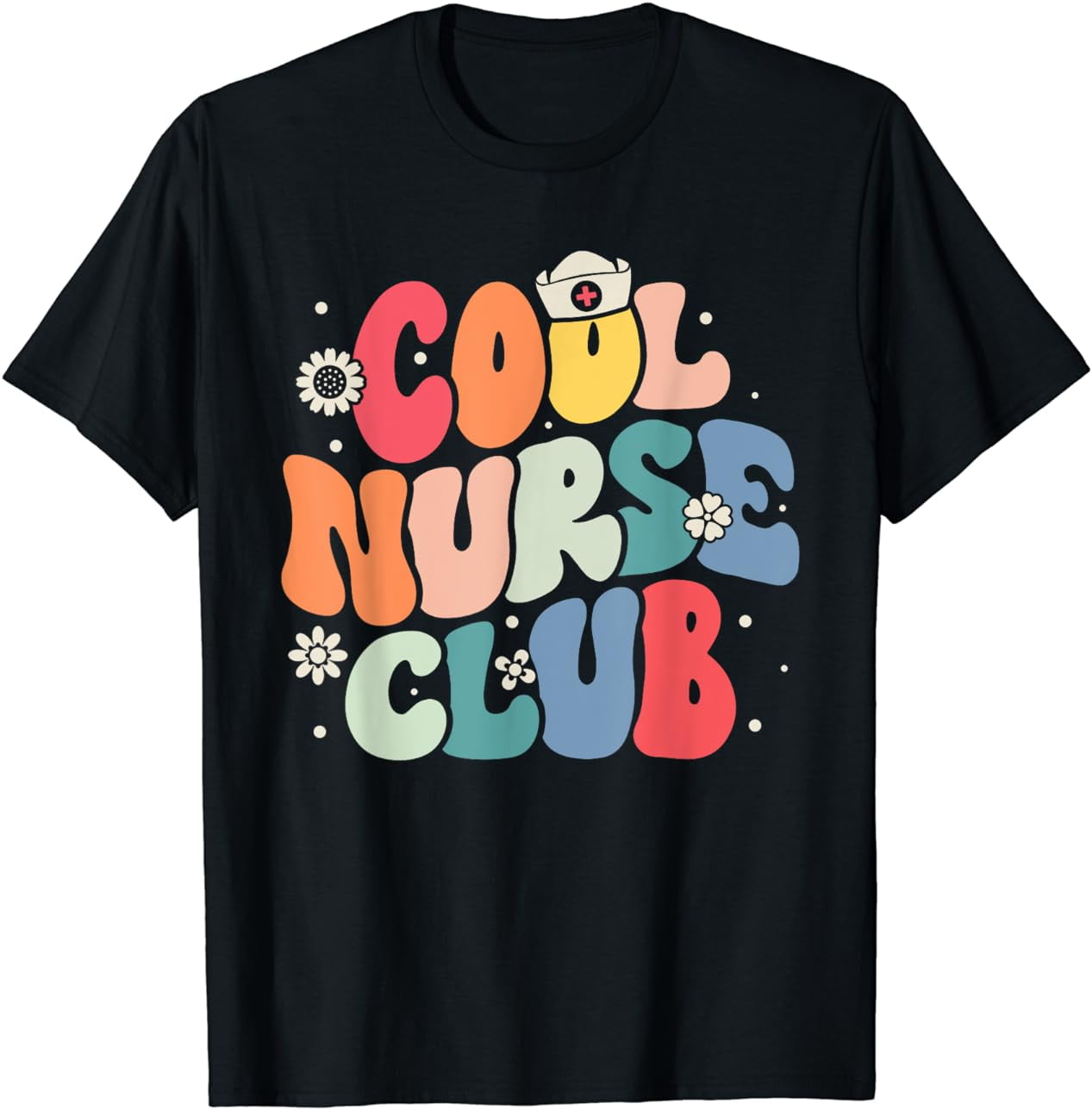 Cool Nurse Club Registered Nurse Nursing Students Groovy Tee T-Shirt ...