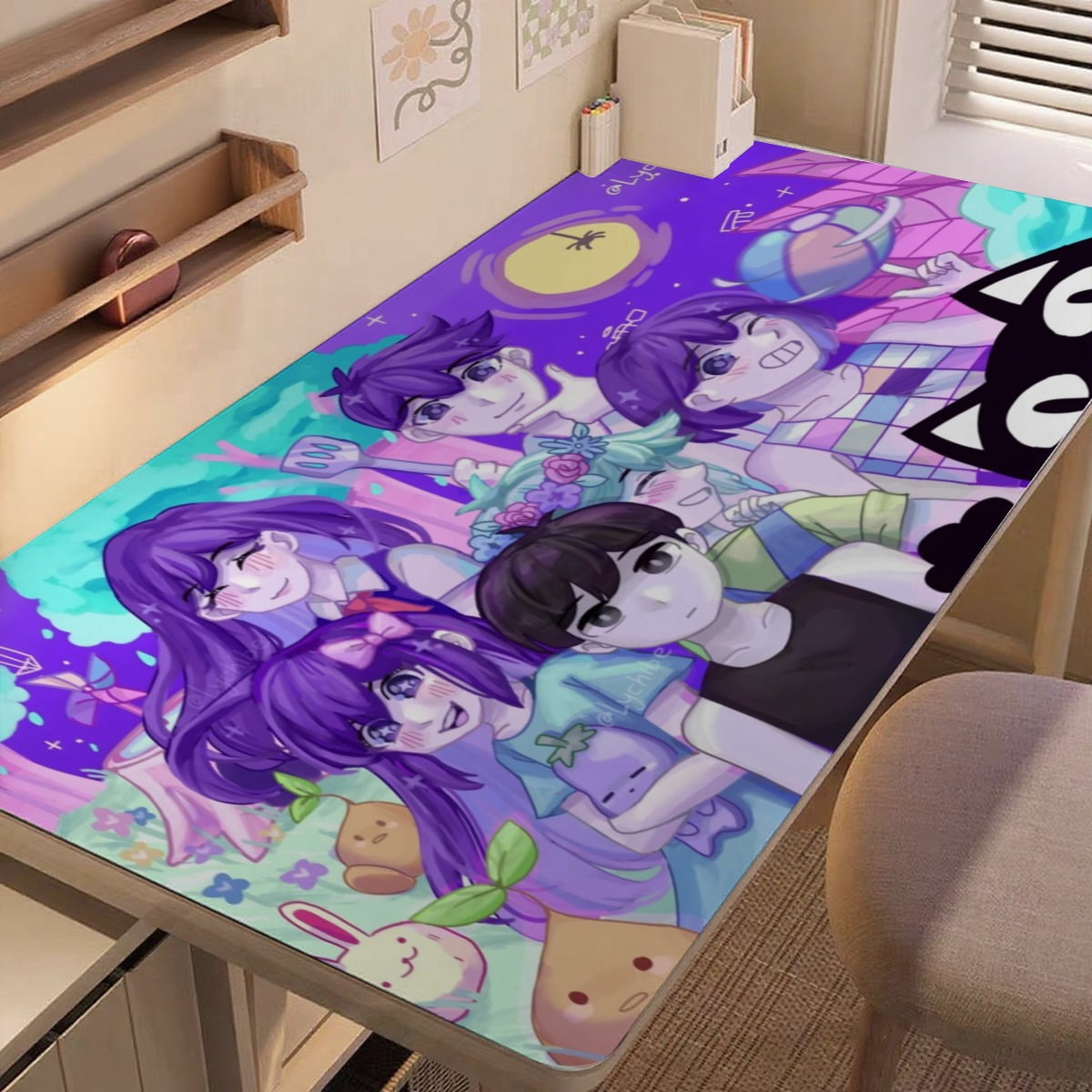 Cool Omori Game-themed extra-large Non-Slip Base leather Desk Table mat ...