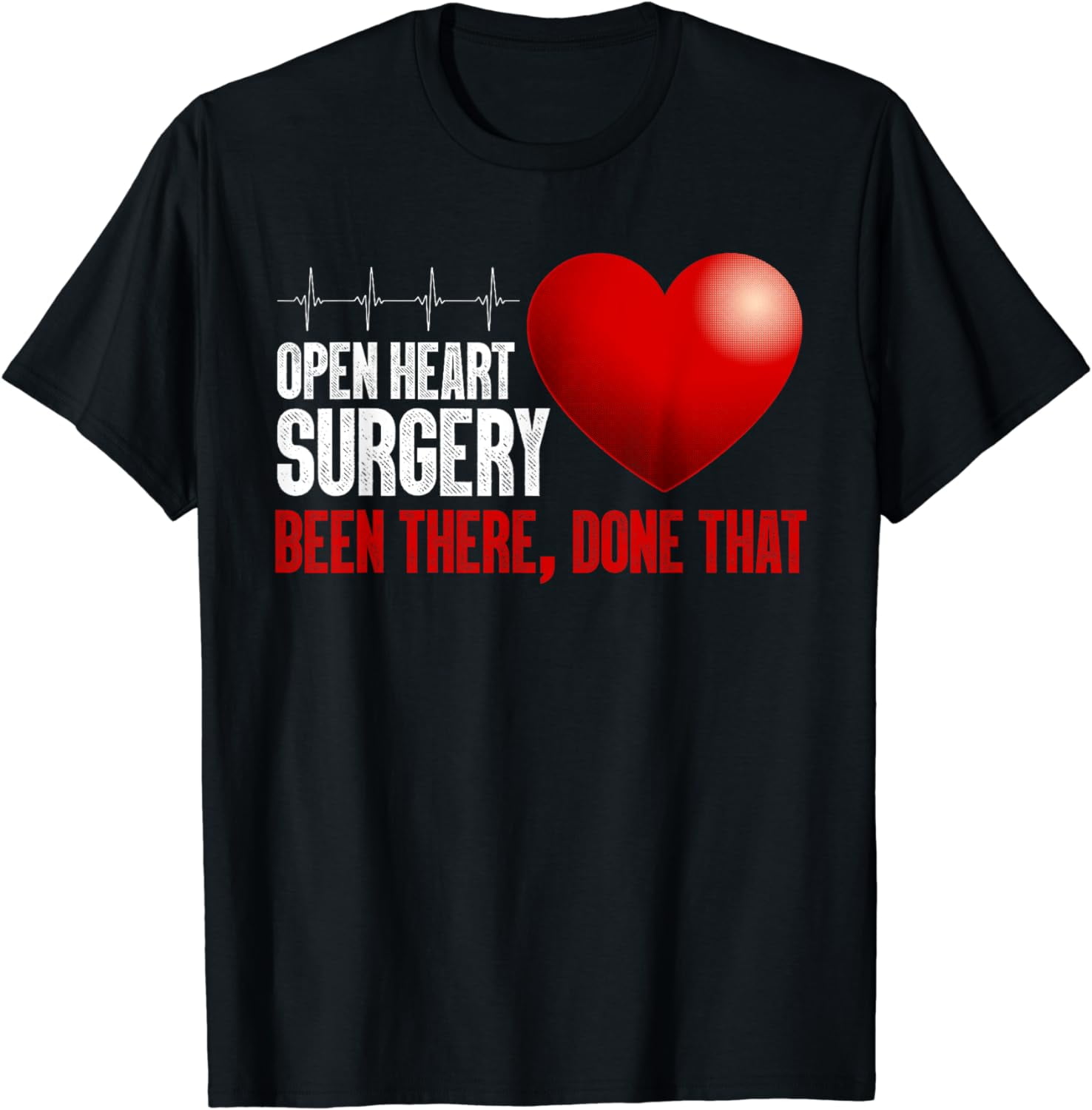 Cool Open Heart Surgery Art Men Women Heart Attack Recovery T-Shirt ...