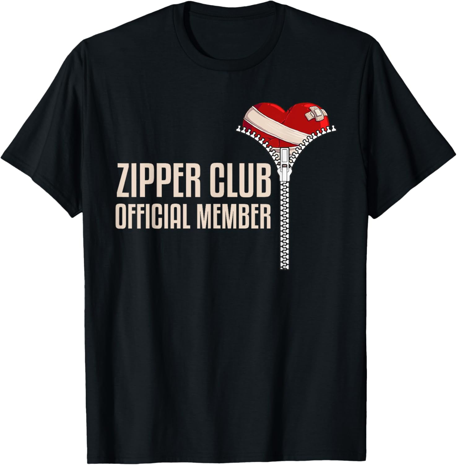 Cool Open Heart Surgery Art Men Women Zipper Club Recovery T-Shirt ...