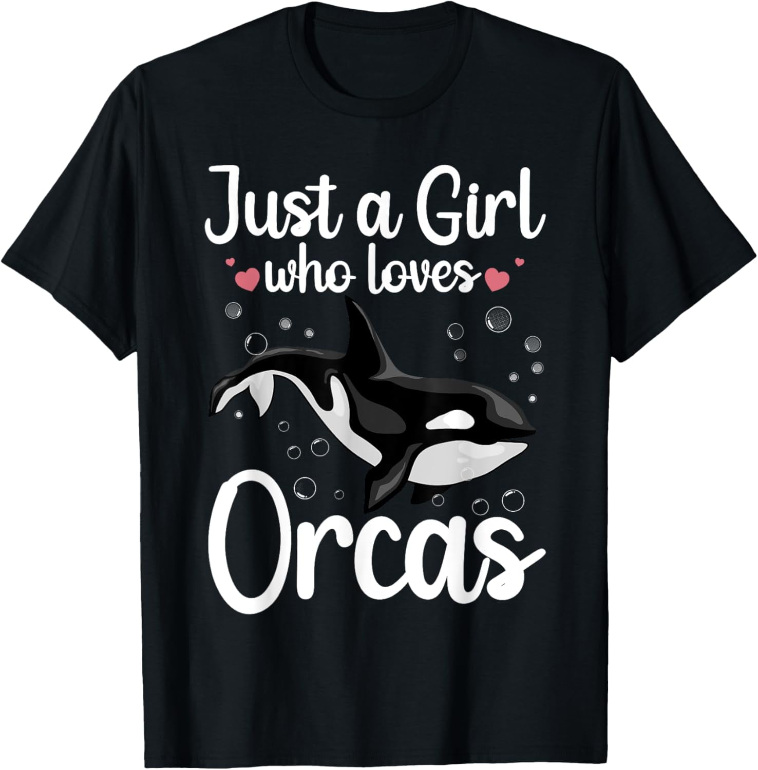 Cool Orca Whale Design For Girls Women Ocean Orca Lover T-Shirt ...
