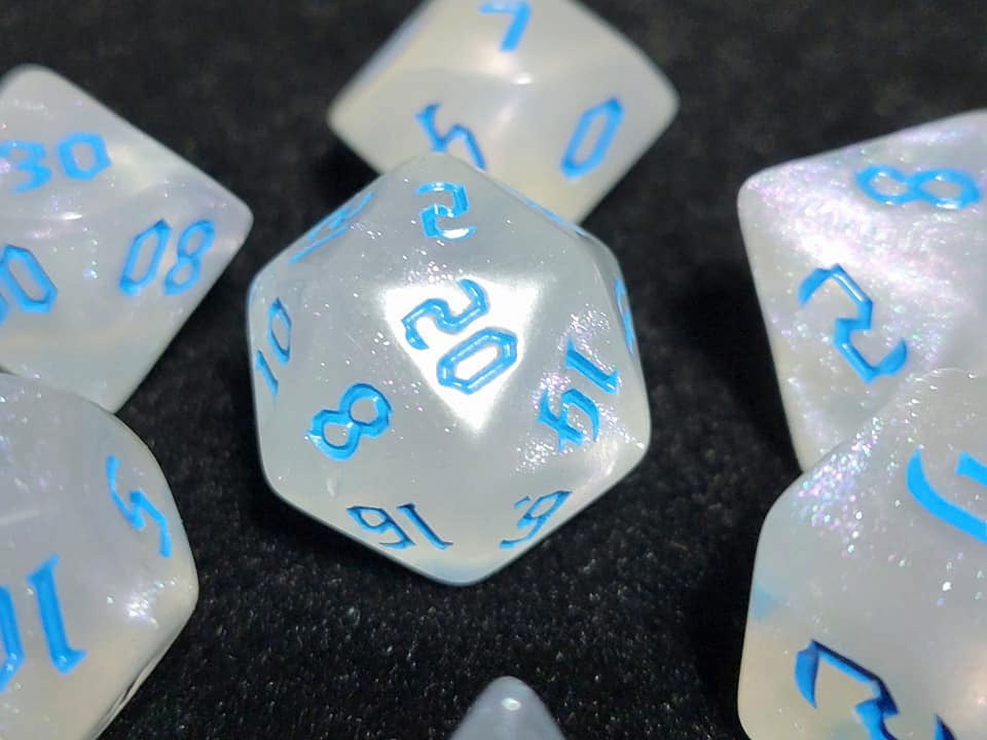 Cool Orcish Blue DnD Dice Set | Dungeons and Dragons | 7 Dice RPG ...