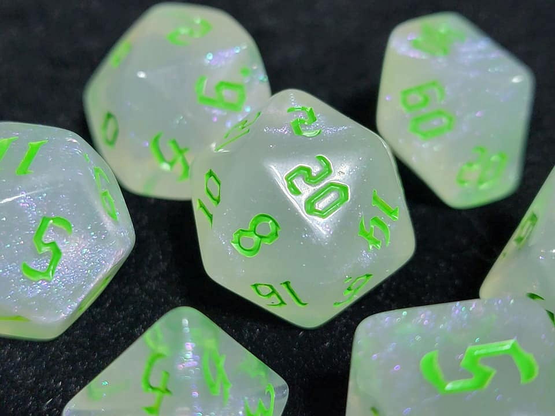 Cool Orcish Green DnD Dice Set | Dungeons and Dragons | 7 Dice RPG ...