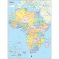 Cool Owl Maps Africa Continent Wall Map Poster - Rolled Laminated (24 ...