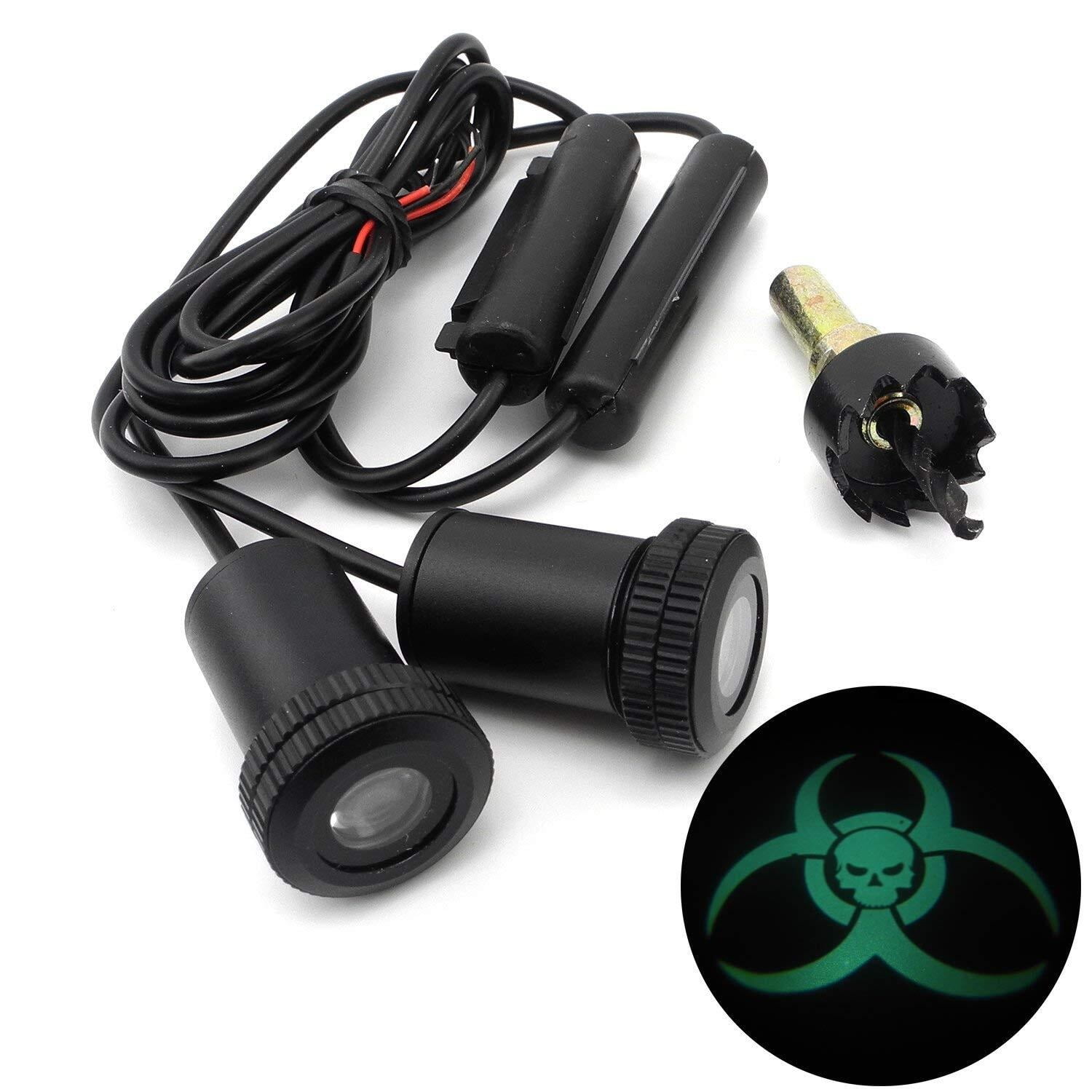 Cool Pale Skull Ghost Devil Car Door LED Projector Light Courtesy ...