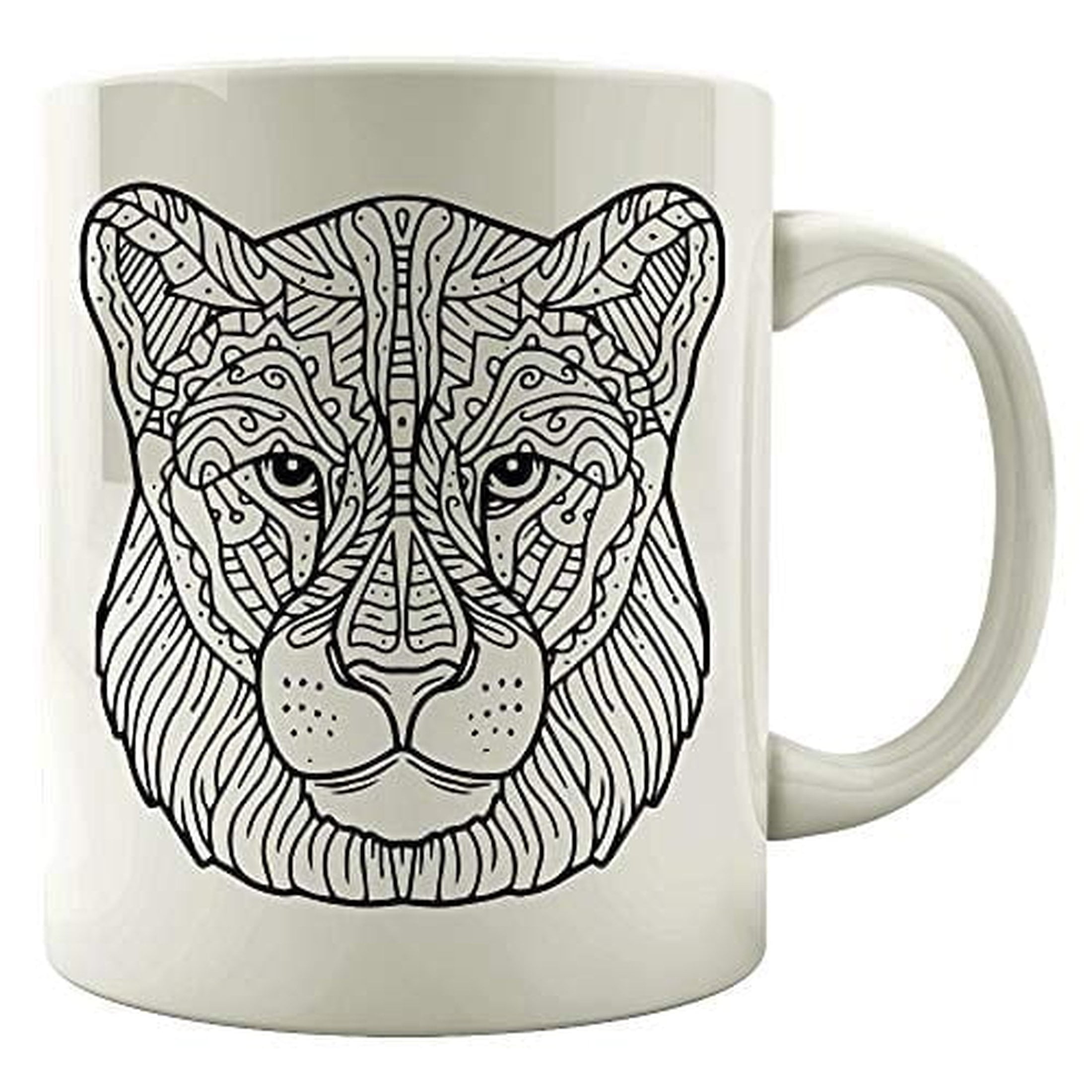 Cool Panther Feline Cat Wildlife Humor Mug - Colorful Ceramic Coffee ...