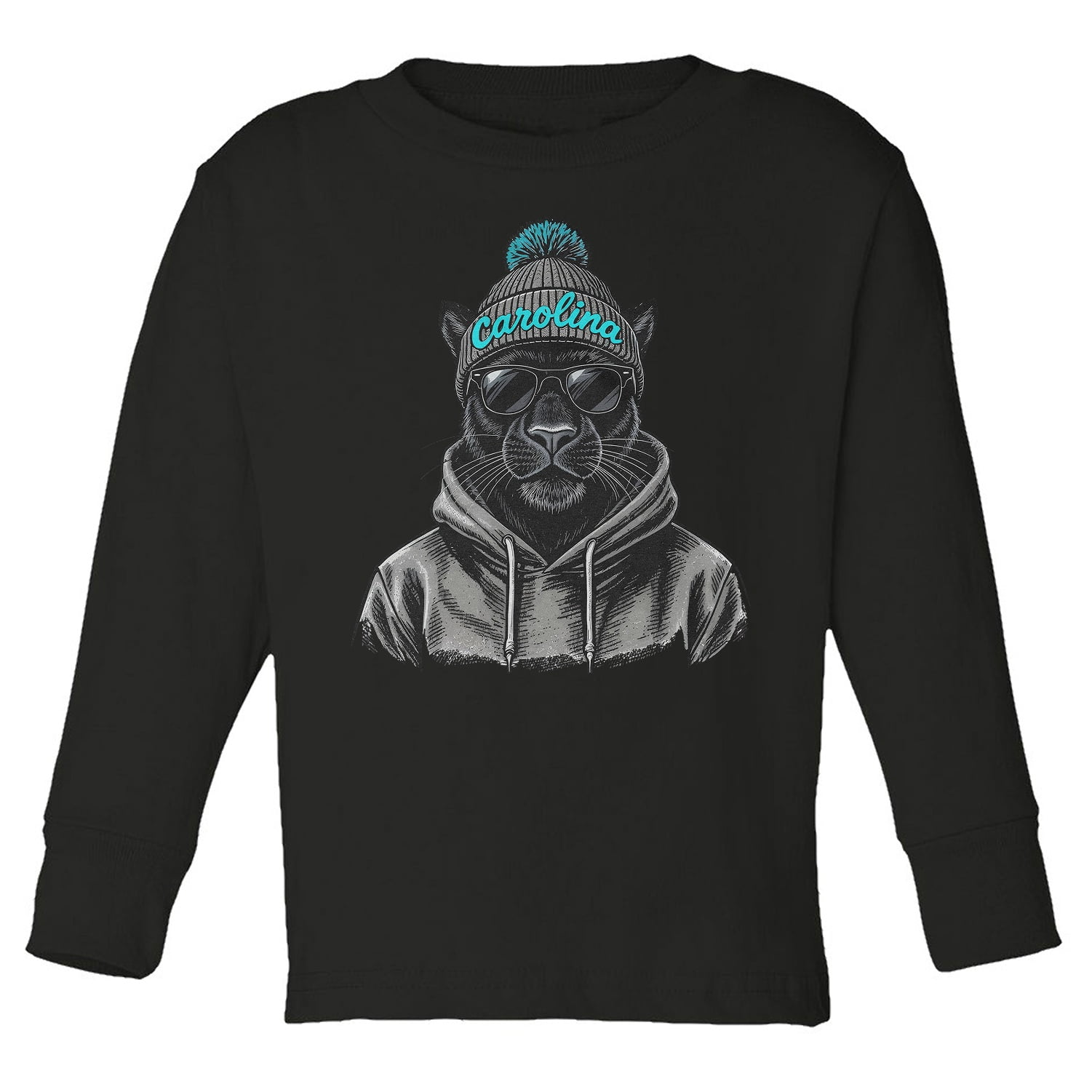 Cool Panther Support Carolina Design - Football Fans Toddler Long ...