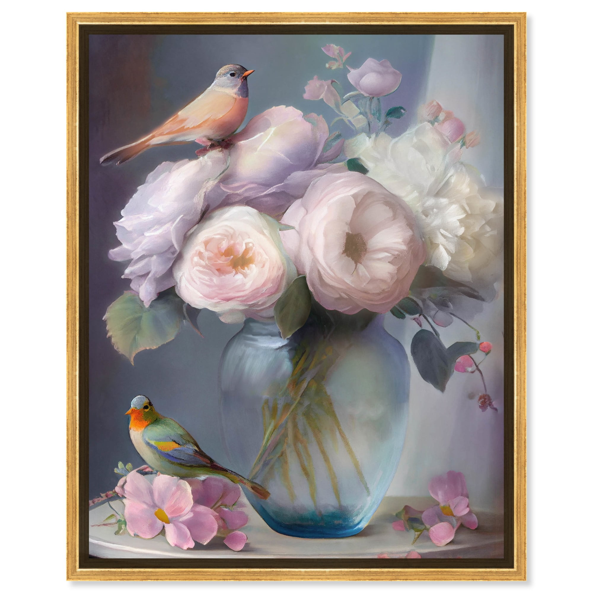 Cool Pastel Happiness Vase Canvas Glamorous Feminine Wall Art by Art ...