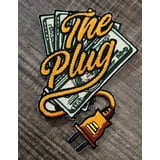 Cool Patch, 1-pc, "The Plug" Jacket Patch, Iron-on Embroidered Patch, Patches for Men, Size 3.75 ...