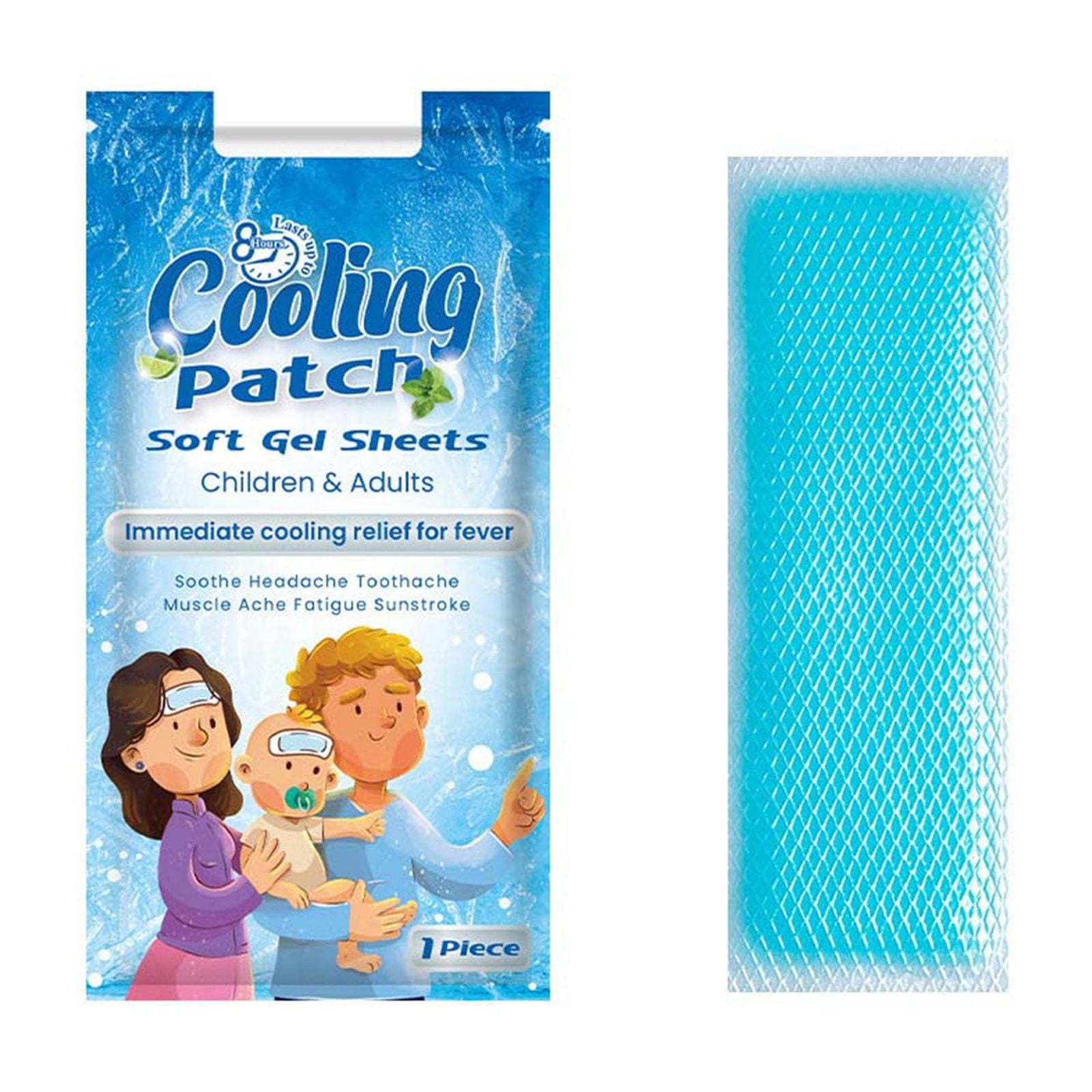 Cool Patch Gel Forehead Cold Compress Summer Patch Drunken Face Roller ...