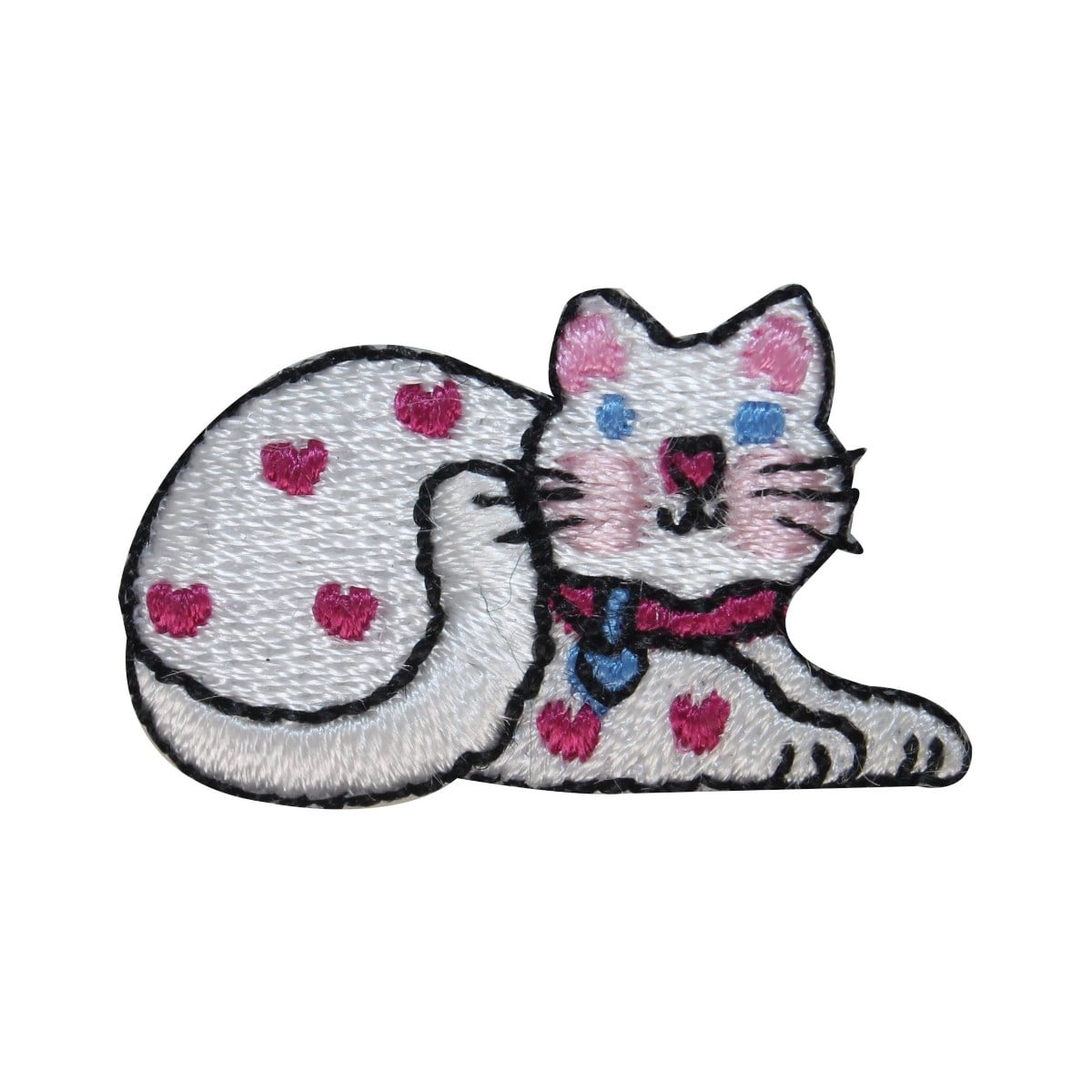 Cool-Patches Cute White Spotted Cat Embroidered Iron-On Patch - Walmart.com
