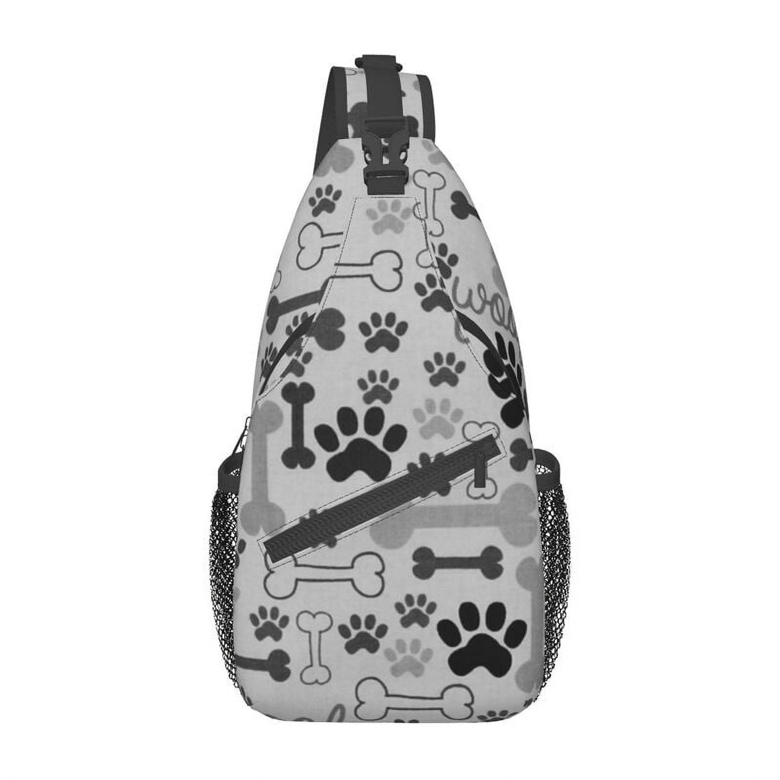 Cool Paw Prints Color Crossbody Sling Backpack Men Animal Dog Paw ...