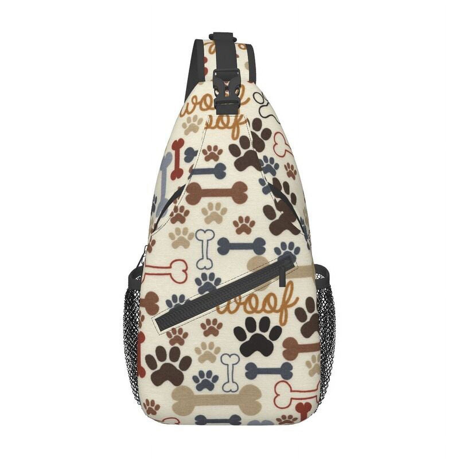 Cool Paw Prints Color Crossbody Sling Backpack Men Animal Dog Paw ...