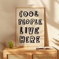 Cool People Live Here Print Entryway Hall Decor Art Houseshare ...