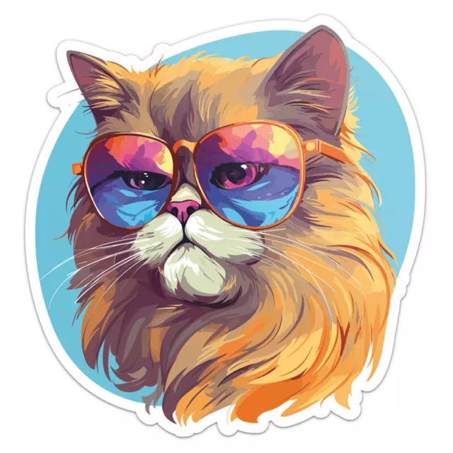 Cool Persian Cat Sticker Phone Decal Water Bottle Stickers Car Decals ...