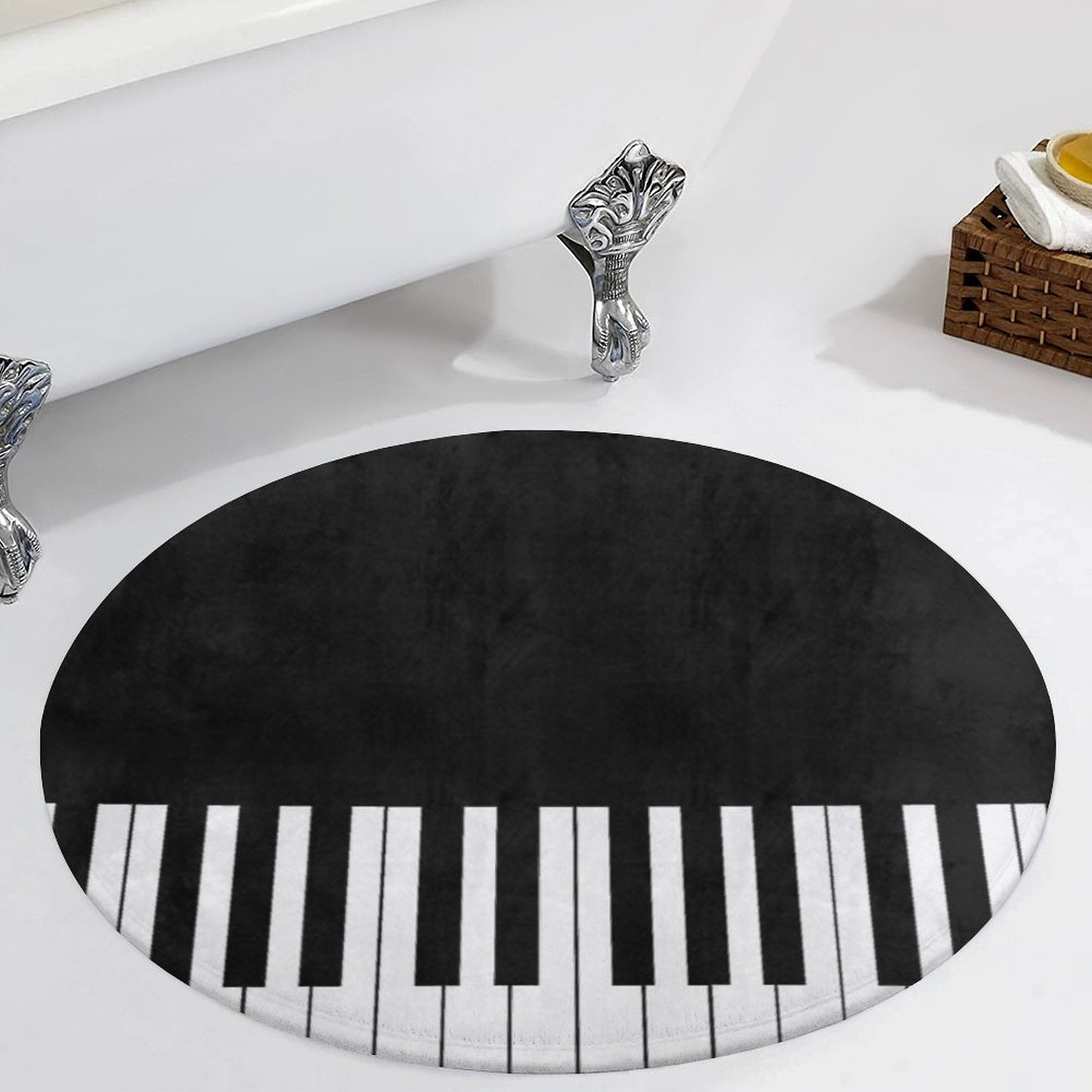 Cool Piano Keyboard Round Carpet Circle Rug Outdoor Patio Area Rug ...
