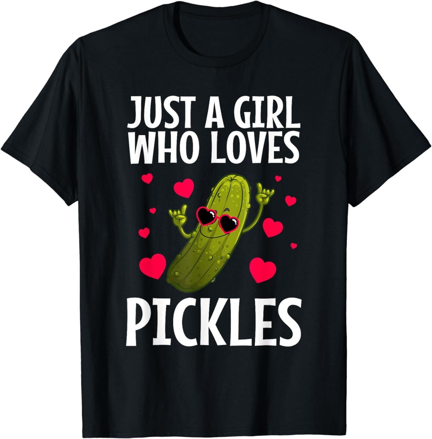 Cool Pickle For Women Girls Pickles Dill Pickle Cucumber Cotton T-Shirt ...