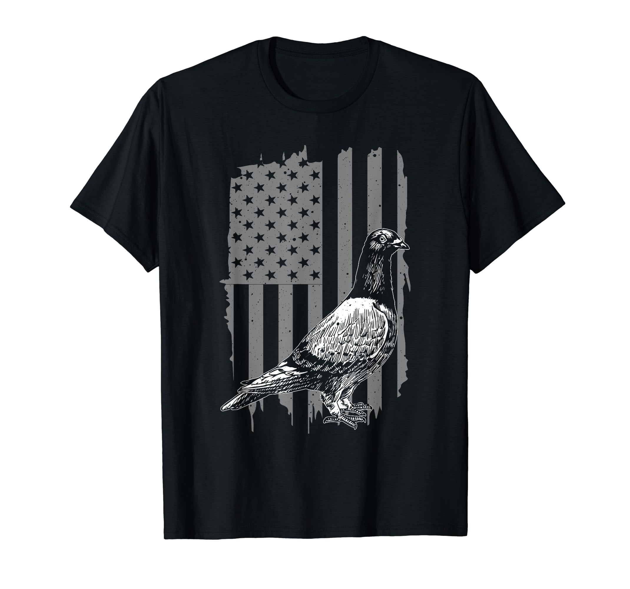 Cool Pigeon Design Men Women Patriotic US Flag Pigeon Lovers T-Shirt ...