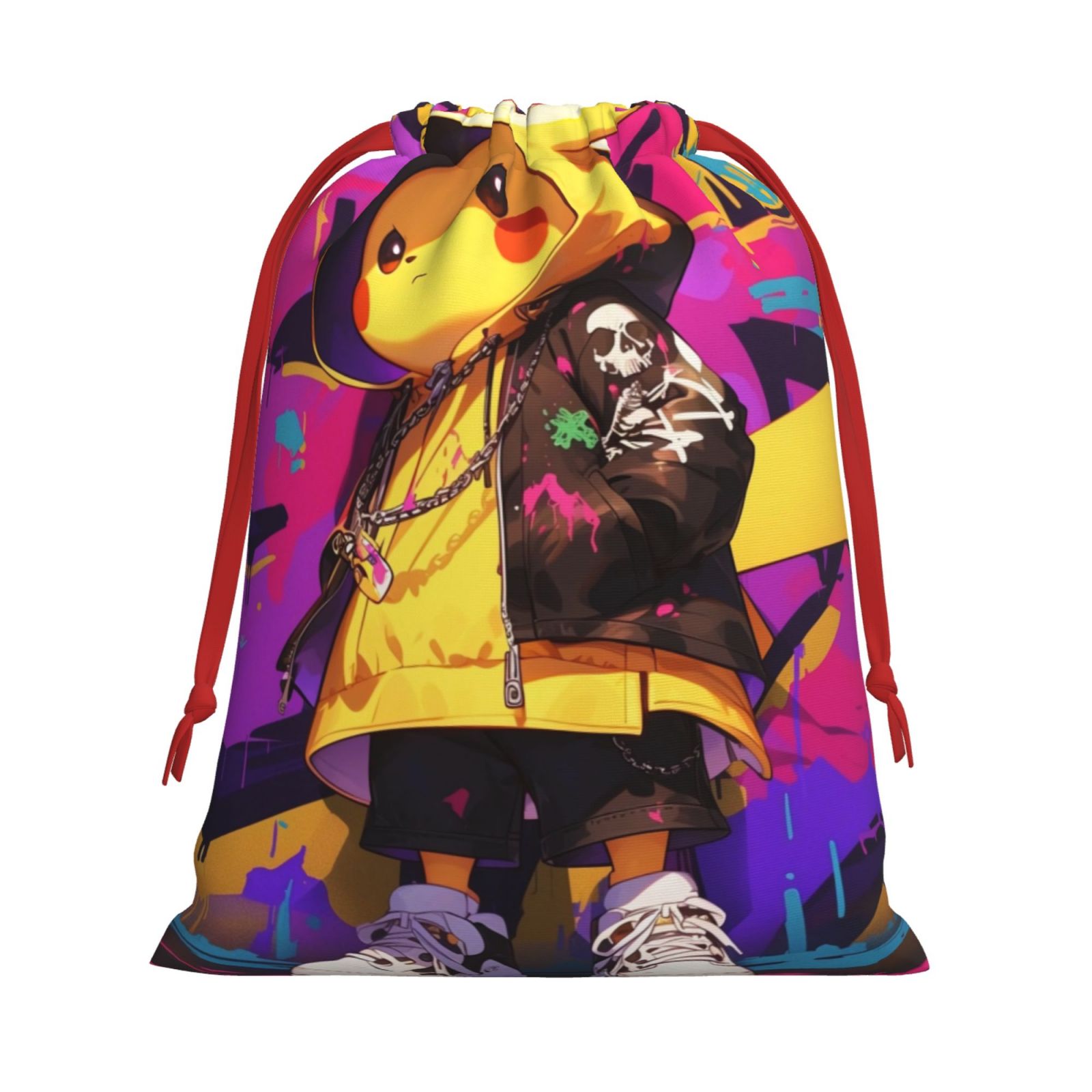 Cool Pikachu Drawstring Bag For Kids Adults Gifts Drawstring Backpacks ...