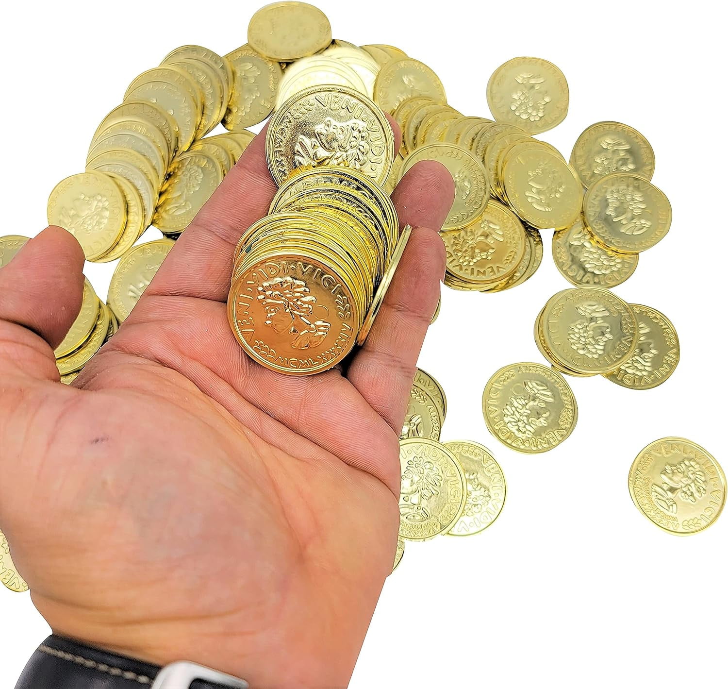 Cool Pirate Gold Coins (144 Pieces) Treasure Coins for Kids. 3D Design ...