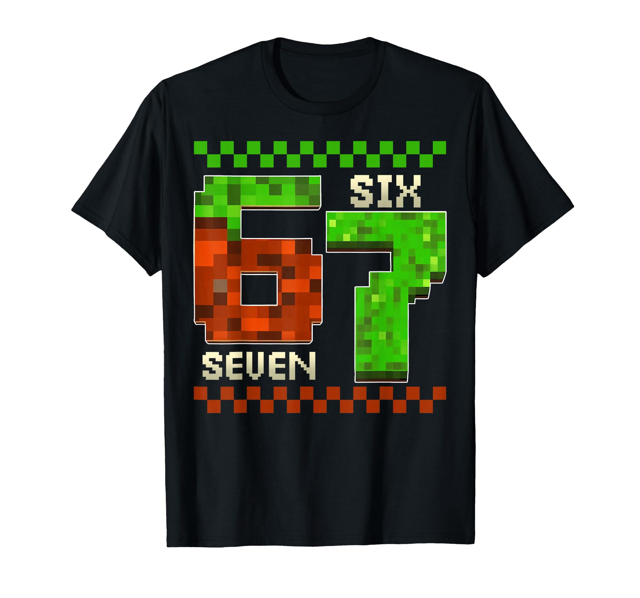 Cool Pixelated '67' T-Shirt for Six Seven Meme Video Gamers, Perfect ...