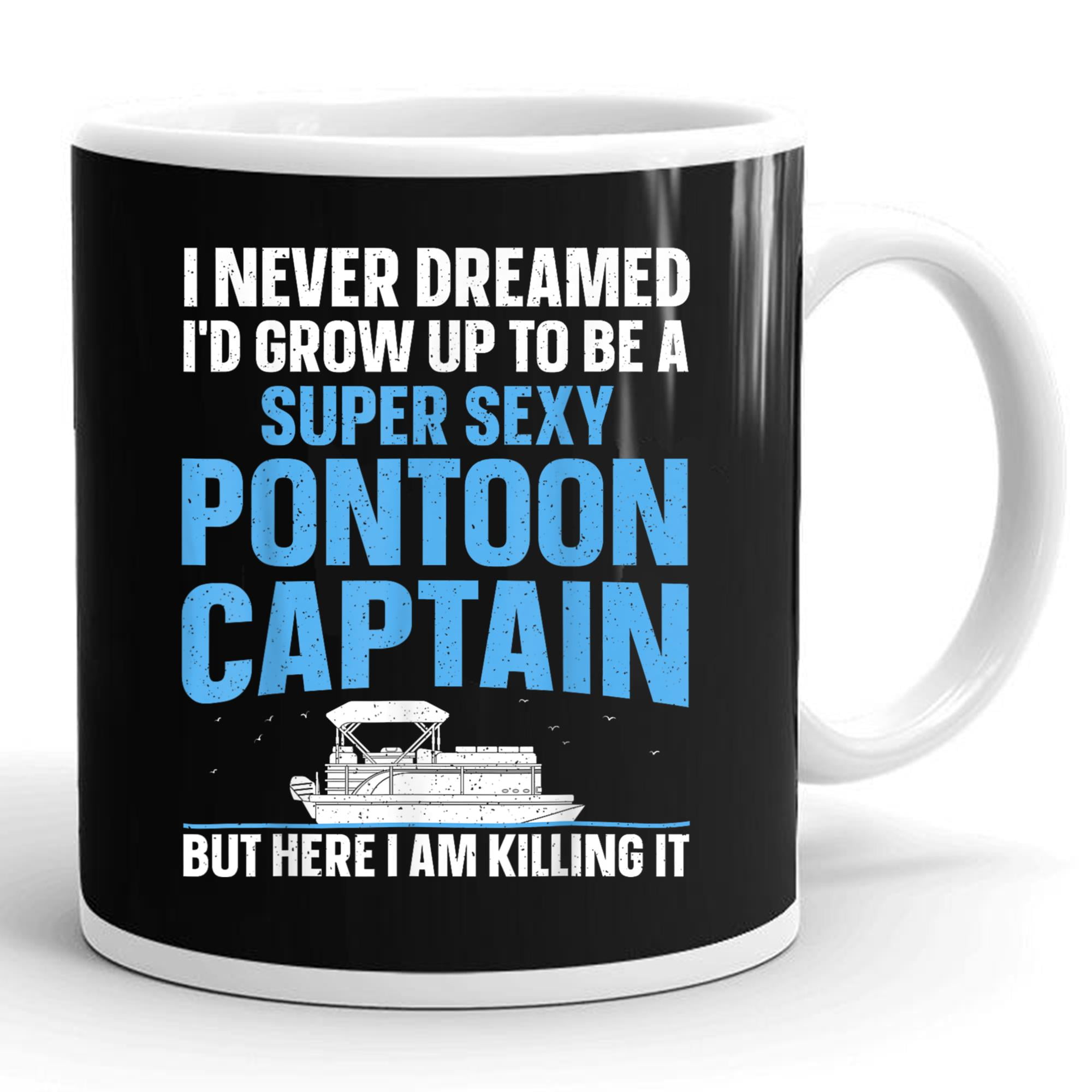 Cool Pontoon Captain Boat Owners Cruise Cruising Boating Gift Ceramic ...