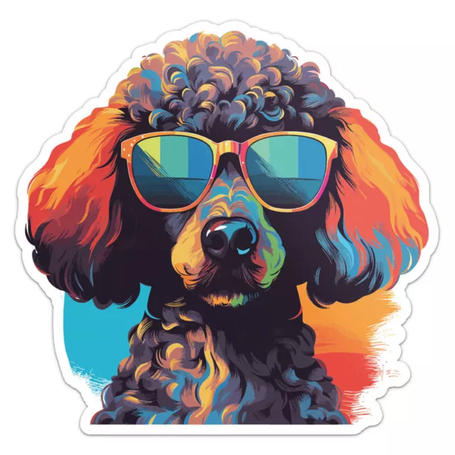 Cool Poodle Dog Sticker Phone Decal Water Bottle Stickers Car Decals ...