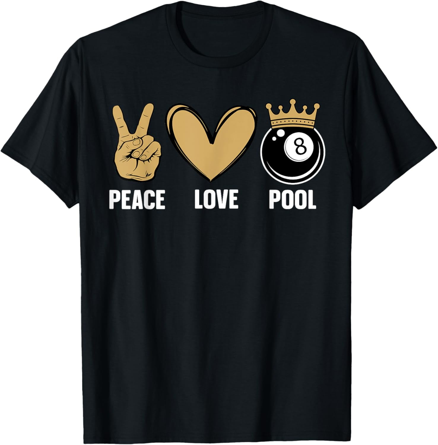 Cool Pool Design For Men Women Billiards 8 Ball Pool Player T-Shirt ...