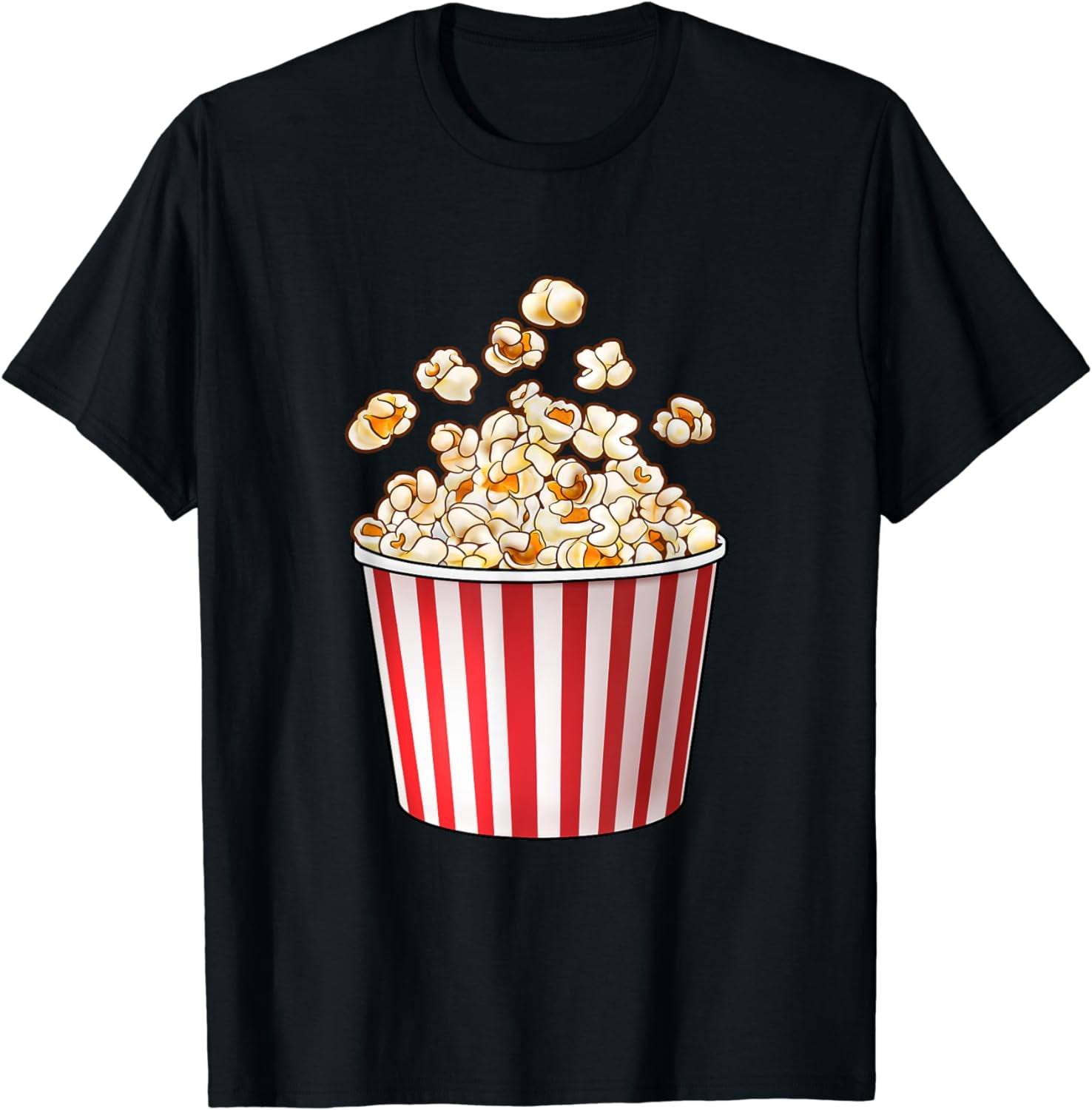 Cool Popcorn For Men Women Popcorn Lover Theater Movie Night T-Shirt ...