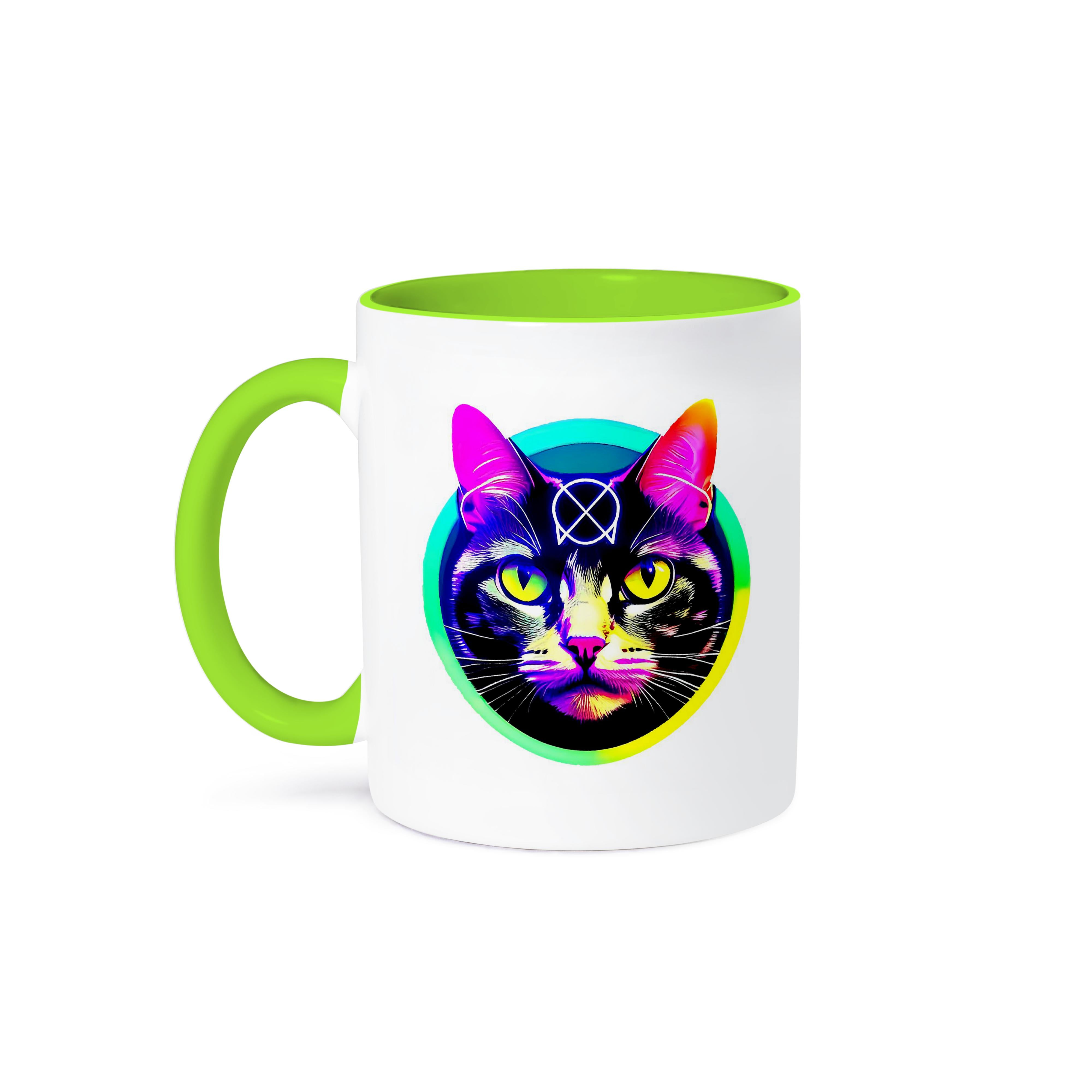 Cool Portrait Of A Magical Cat With A Mystical Sign On Its Forehead ...