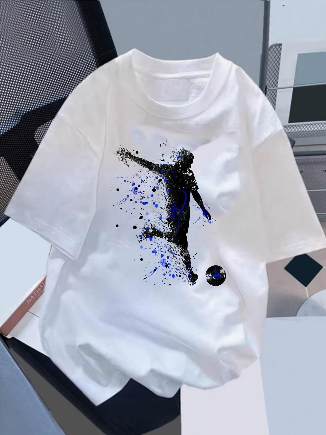Cool Print Short-Sleeve T-Shirt for Boys Featuring Soccer Design ...