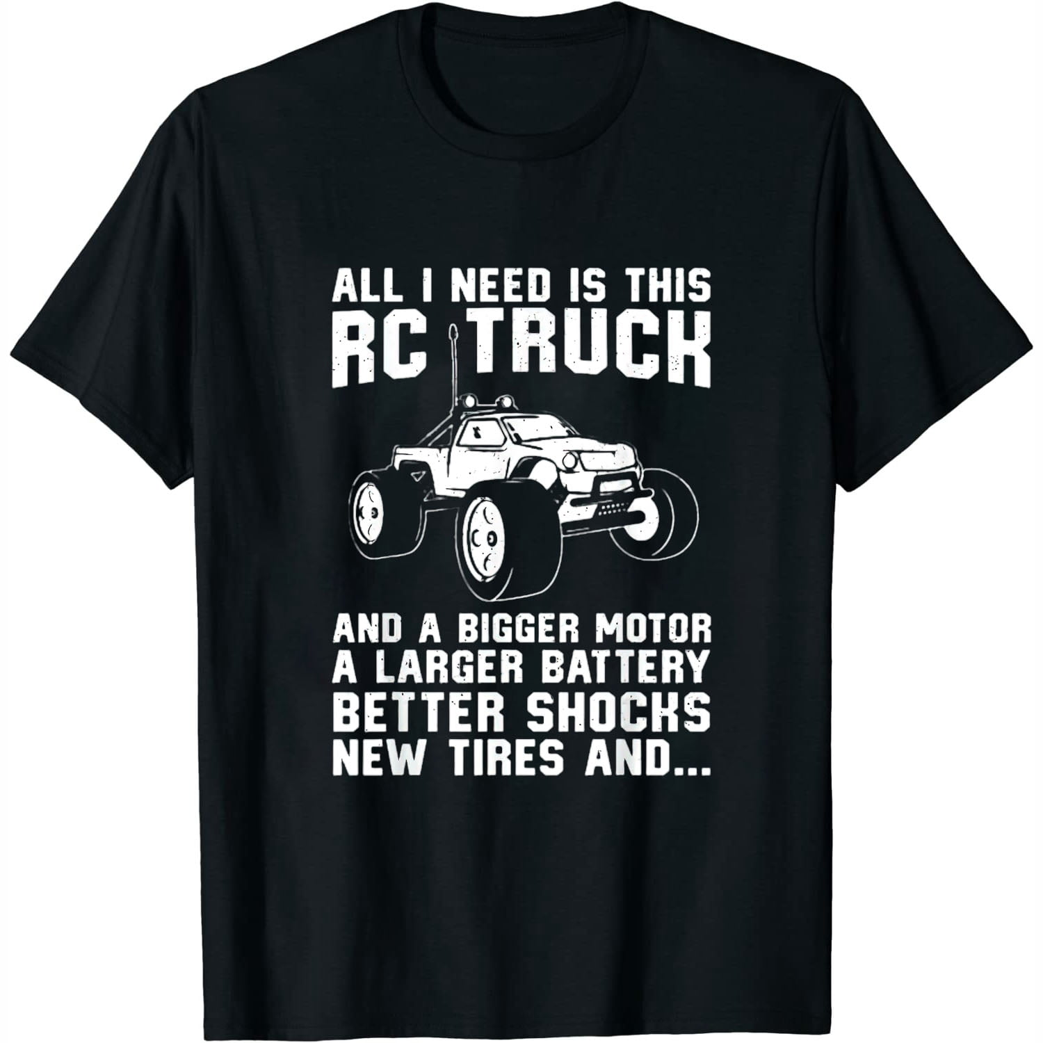 Cool RC Truck Design For Men Women RC Truck Racing Lovers T-Shirt Black ...