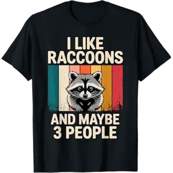 Cool Raccoon Design for Men Women Kids Racoon Raccoon Lover T-Shirt ...